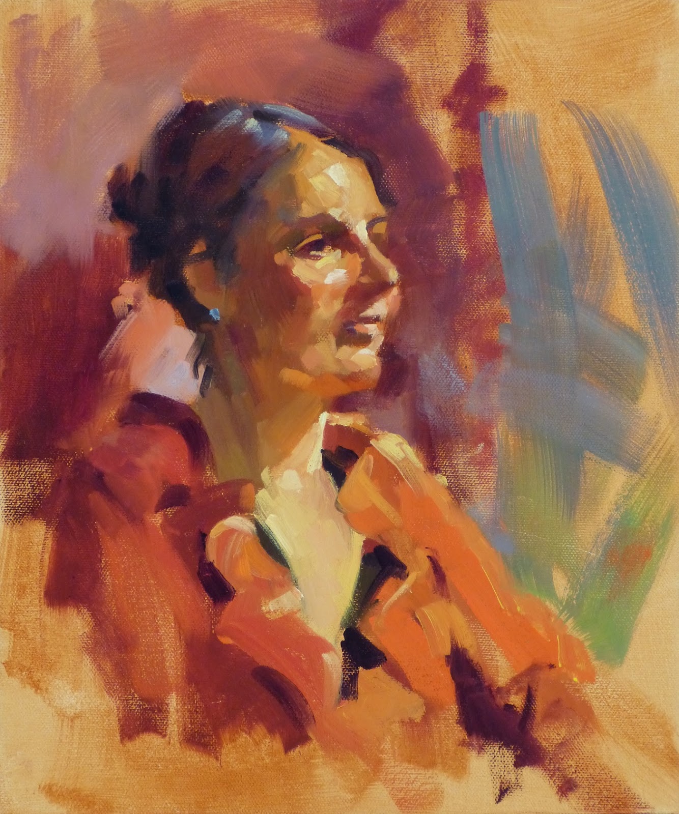 Darrell Anderson's Paintings, Marker Drawings and Prints: Erica, 11x14