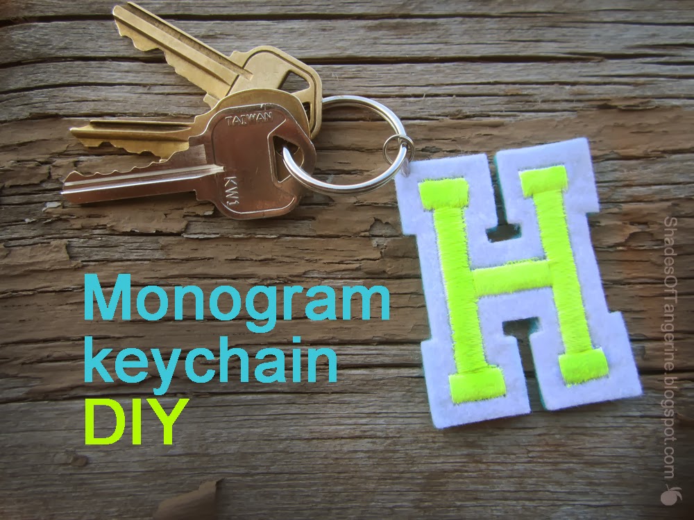 Shades Of Tangerine: Monogram Keychain (DIY)