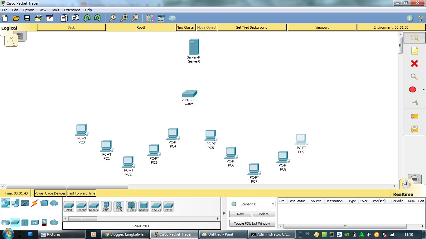 Langkah-langkah membuat jaringan Local Client dengan cisco packet tracer