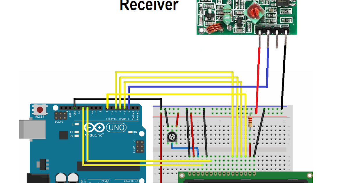 Wireless voltmeter using Arduino and RF 433MHz receiver and transmitter ...