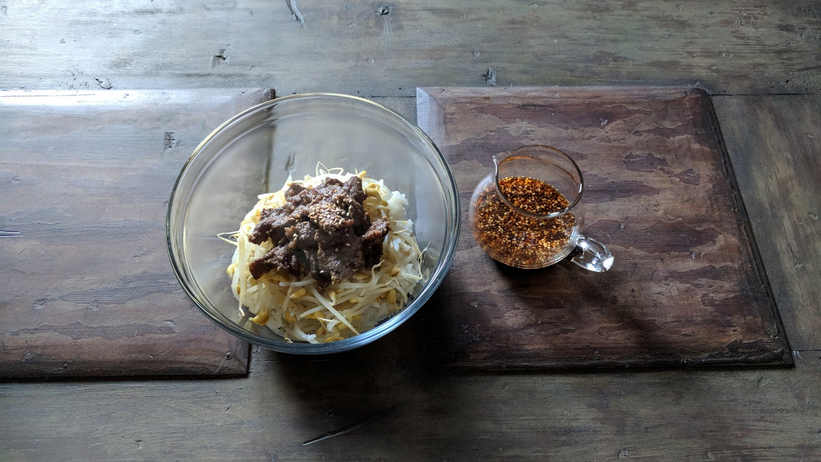 The Kitchen : Rice Bowl with Korean Soy Bean Sprouts