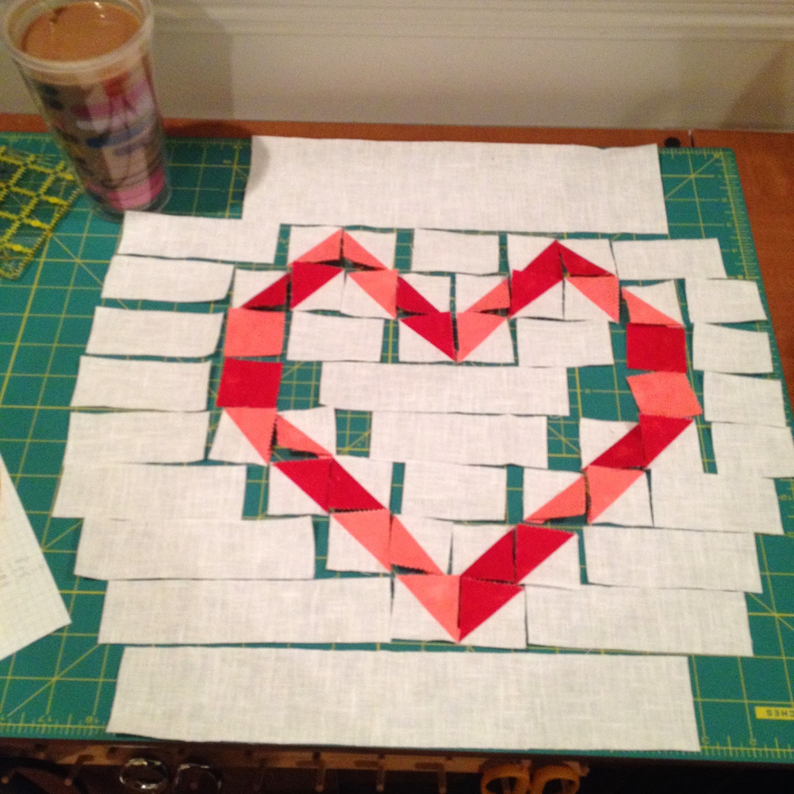 Sarcastic Quilter: Heart Block Tutorial