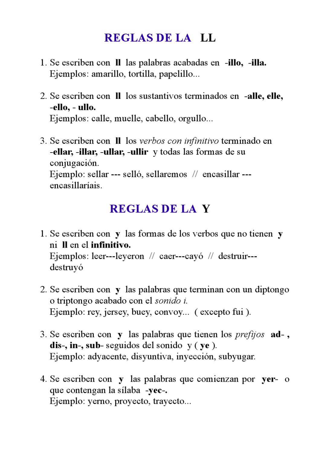 APRENDE CON MAMEN: USO DE LA LETRA LL Y DE LA LETRA Y