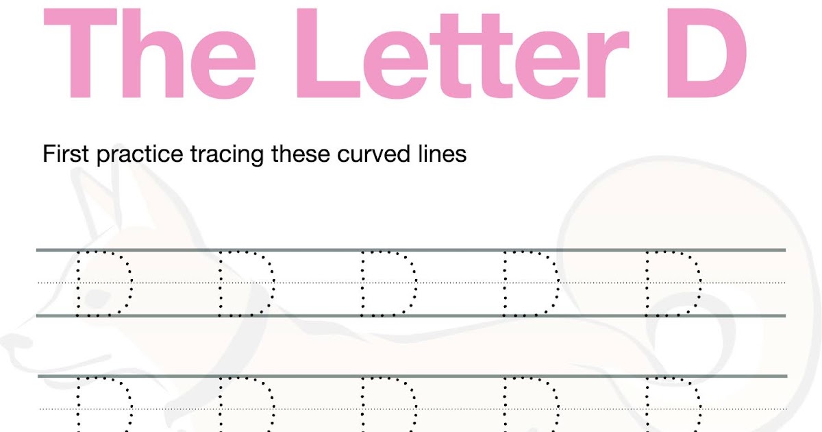OMTEX CLASSES: Practice Tracing The Letter D Free Download.