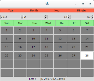 Widget Calendario con Tkinter - Tkinter Calendar Widget
