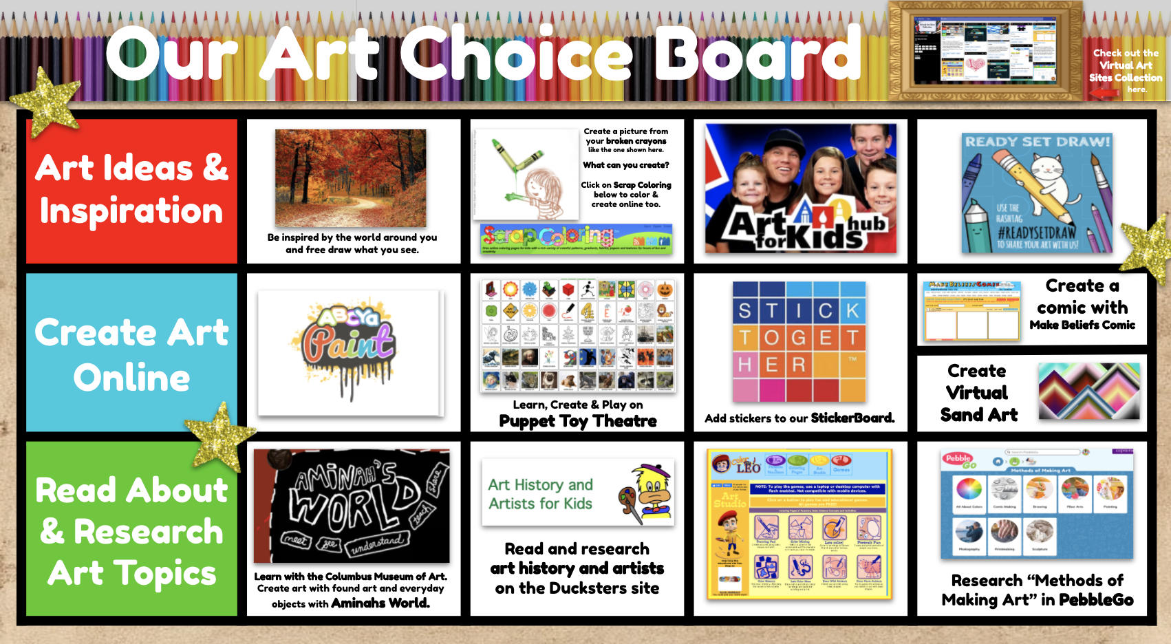 The Library Voice: Our Art Choice Board & Collection...A NEW Addition ...