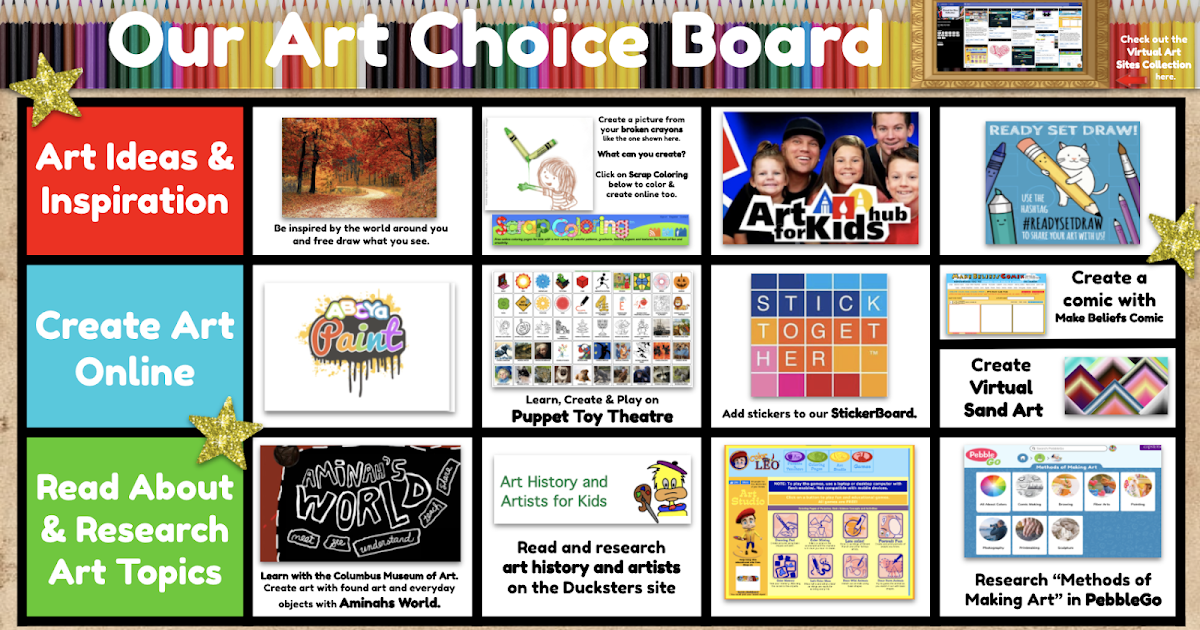 The Library Voice: Our Art Choice Board & Collection...A NEW Addition ...