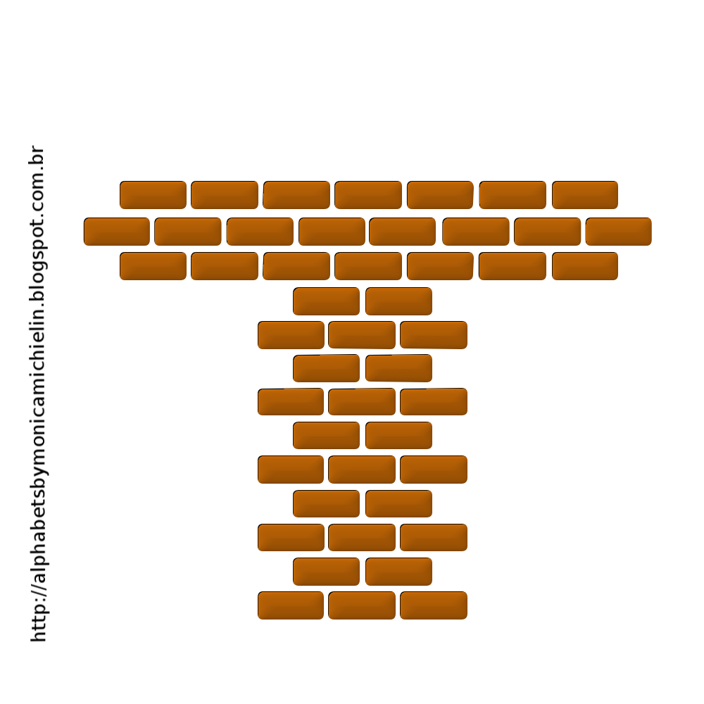 M. Michielin Alphabets: TIJOLINHOS ALFABETO (BRICKS ALPHABET)