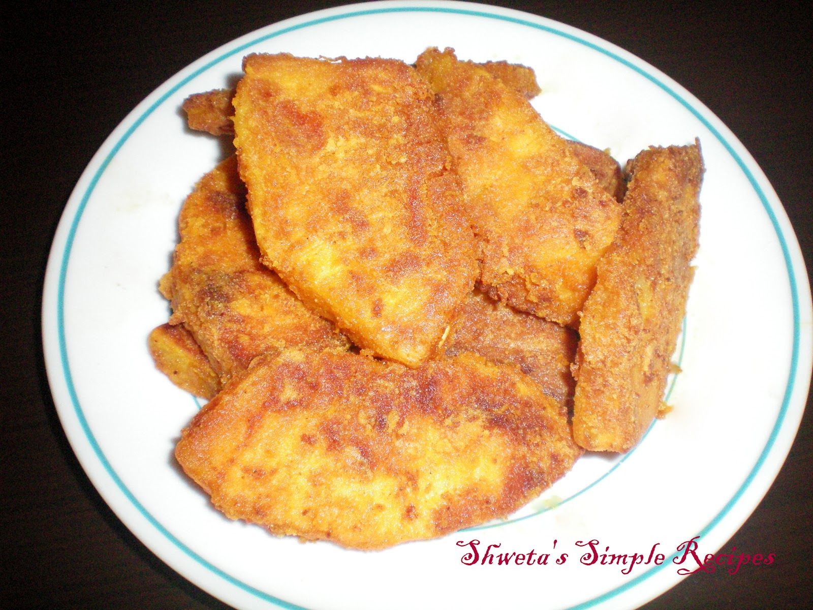 Shweta’s Simple Recipes: Neer Phanasa chi kaapa/Fried Bread Fruit