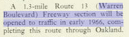 California State Route 13 and the Warren Freeway