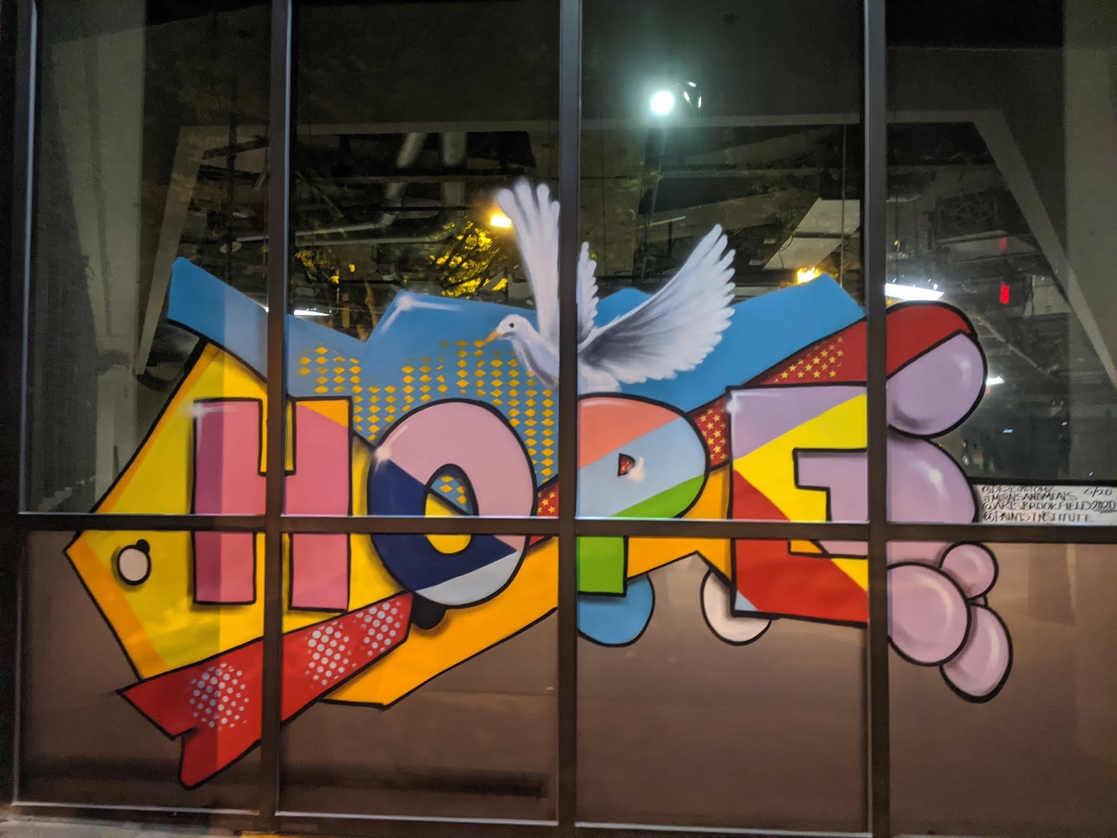 Robert Dyer @ Bethesda Row: Hope mural at Bethesda Metro Center