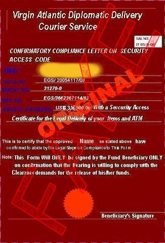 21st Century: A Scam Odyssey: SCAM USING VIRGIN ATLANTIC NAME-LOGO