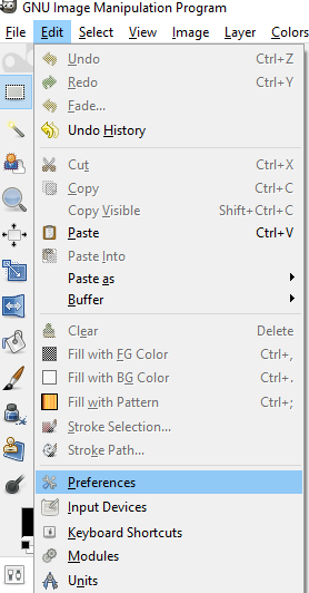 Gimp Newby: Preferences