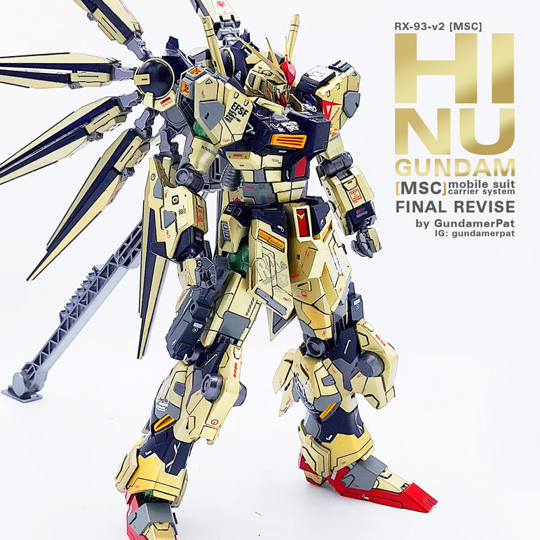 Custom Build: MG 1/100 RX-93-v2 [msc] Hi Nu Gundam Mobile Suit Carrier System Final Revise