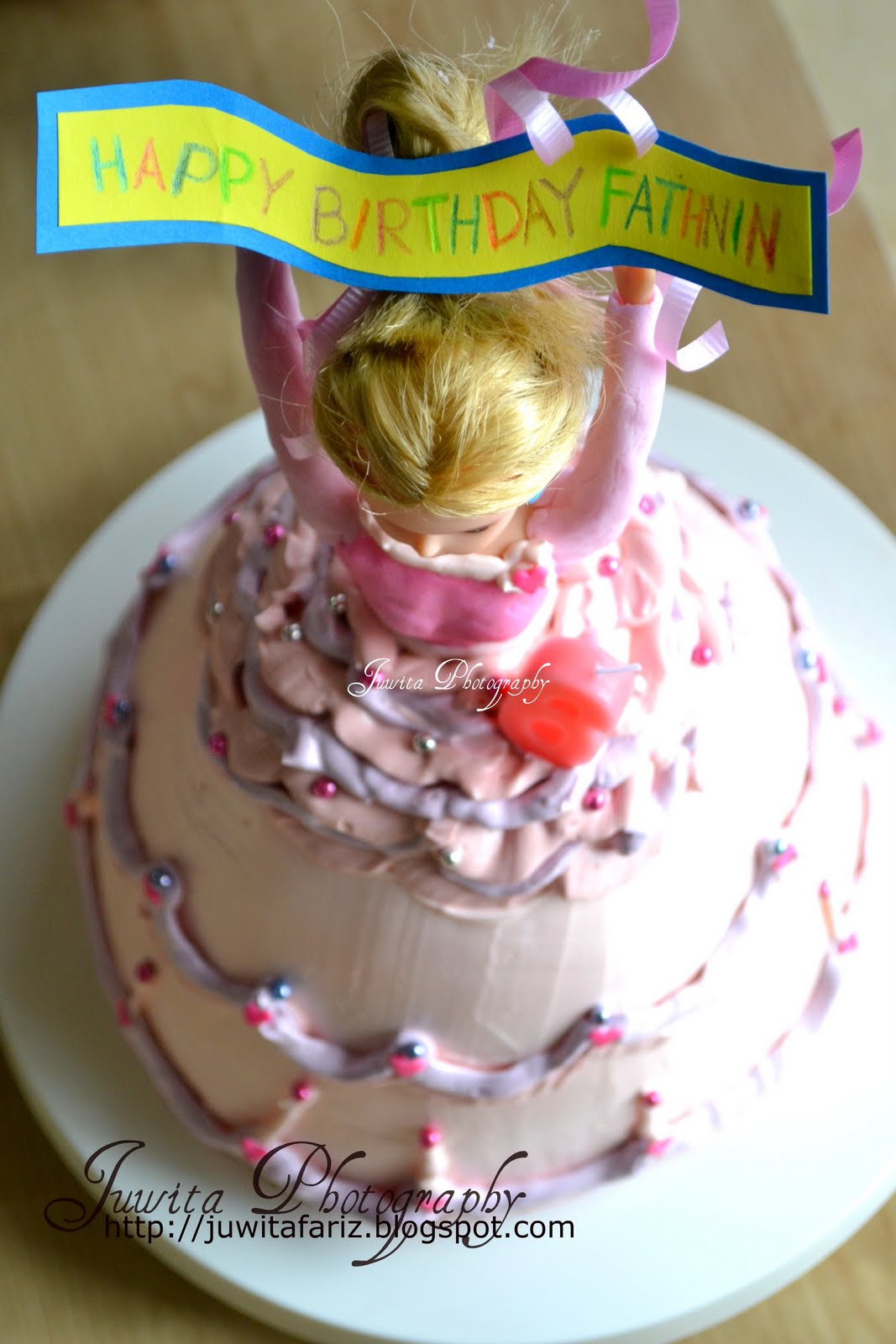 Juwita Fariz and Family: Kek Princess langkah demi langkah