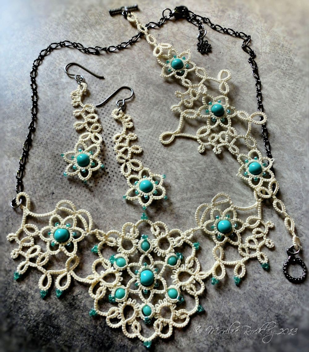 Yarnplayer's Tatting Blog: Nouveau Tatted Jewelry Set pattern is finished