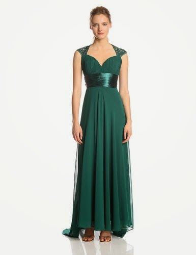 Ever Pretty Womens Chiffon Sexy V Neck Ruffles Empire Line Evening Gown