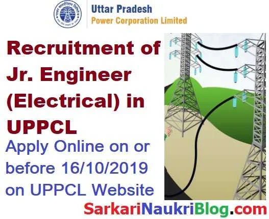 UPPCL Junior Engineer Electrical Recruitment 2019