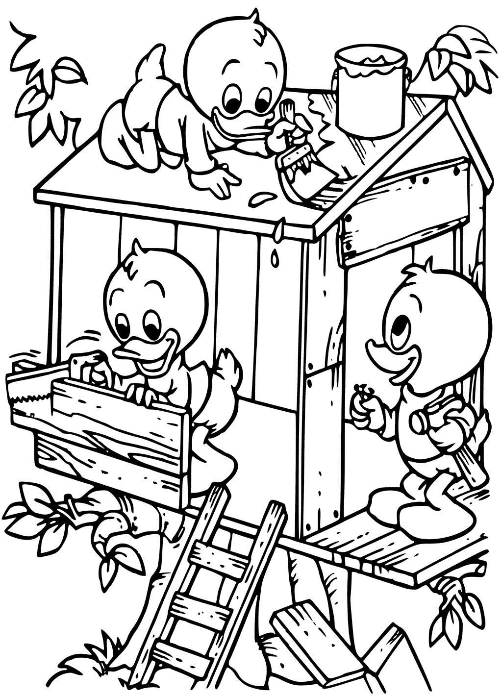 +20 Treehouse Coloring Pages