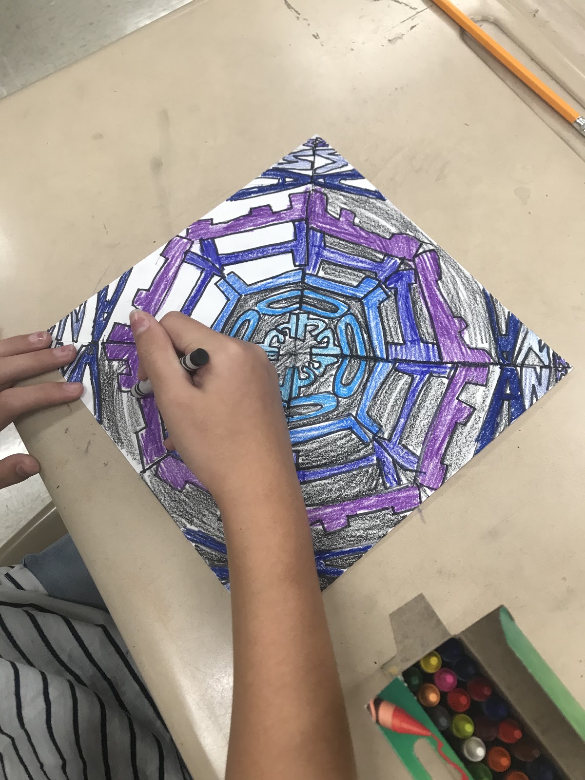 Elements of the Art Room: 5th grade radial symmetrical name art