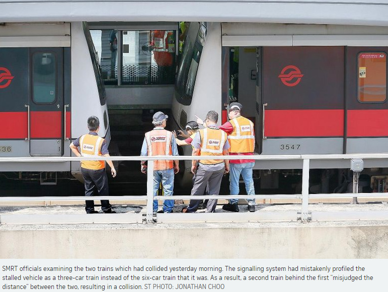 If Only Singaporeans Stopped to Think: MRT collision: Signal fault to ...