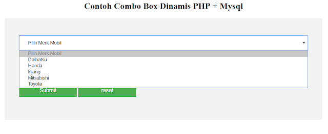 Tutorial Combo Box Dinamis PHP + Mysql - Tutorial Code