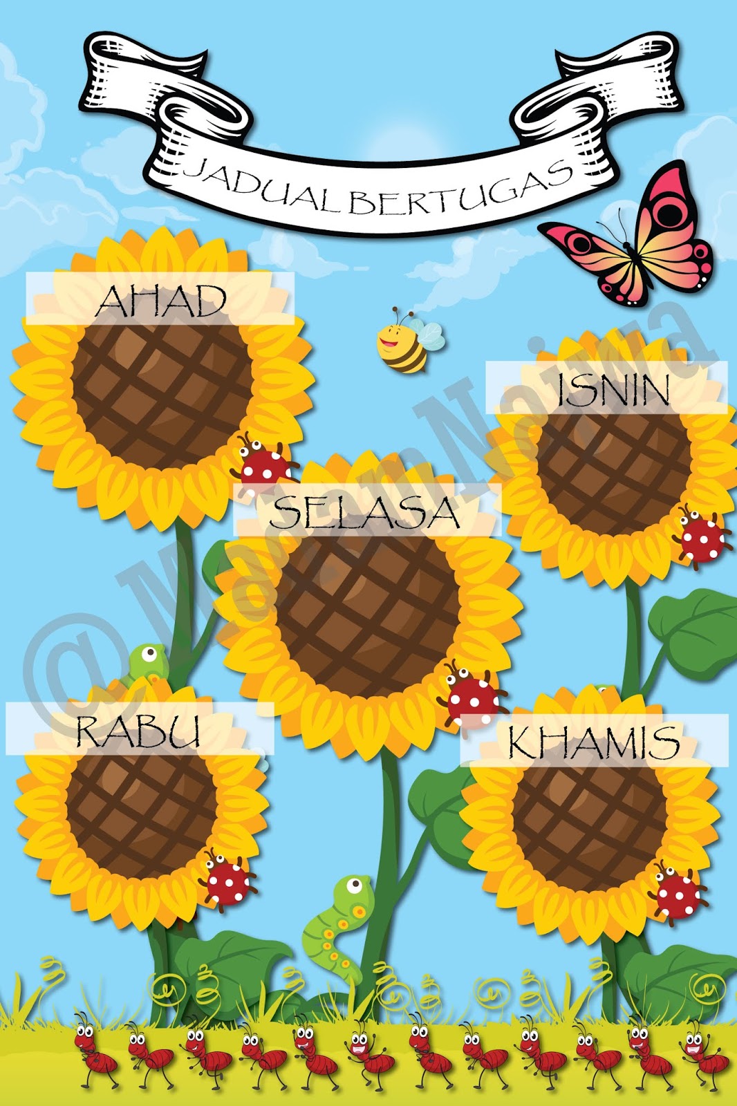 Banner dan Bunting Sekolah: DESIGN JADUAL BERTUGAS