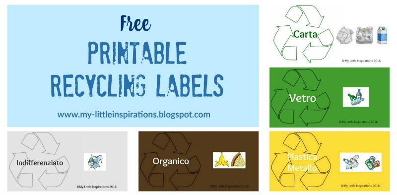 My Little Inspirations: *Free Printable Recycling Labels*