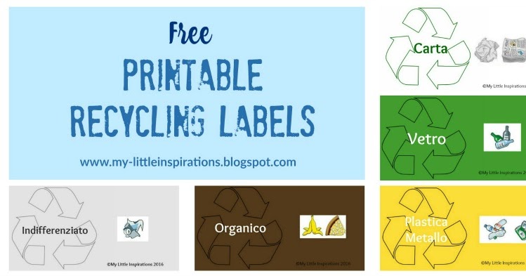 My Little Inspirations: *Free Printable Recycling Labels*