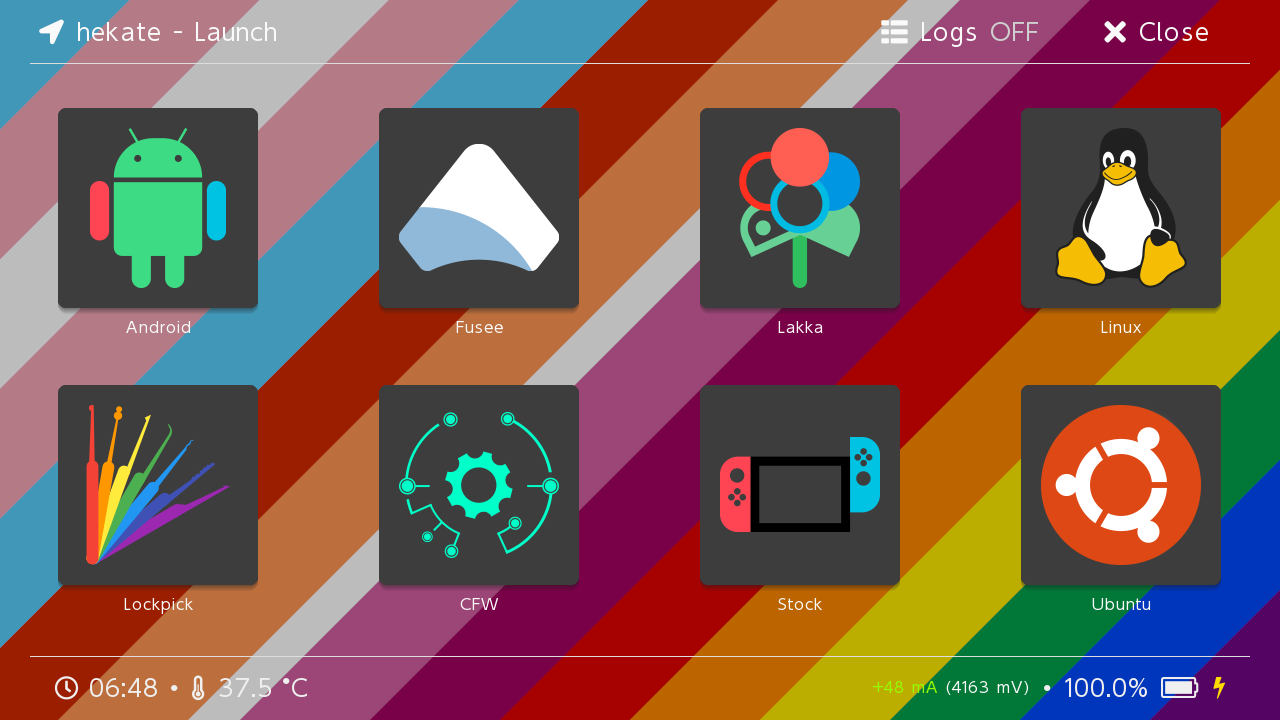 ニンテンドースイッチ HekateのLunchメニューからペイロードを起動できるようにする方法