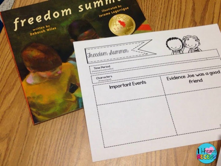 Freedom Summer Mentor Text - I {heart} Recess