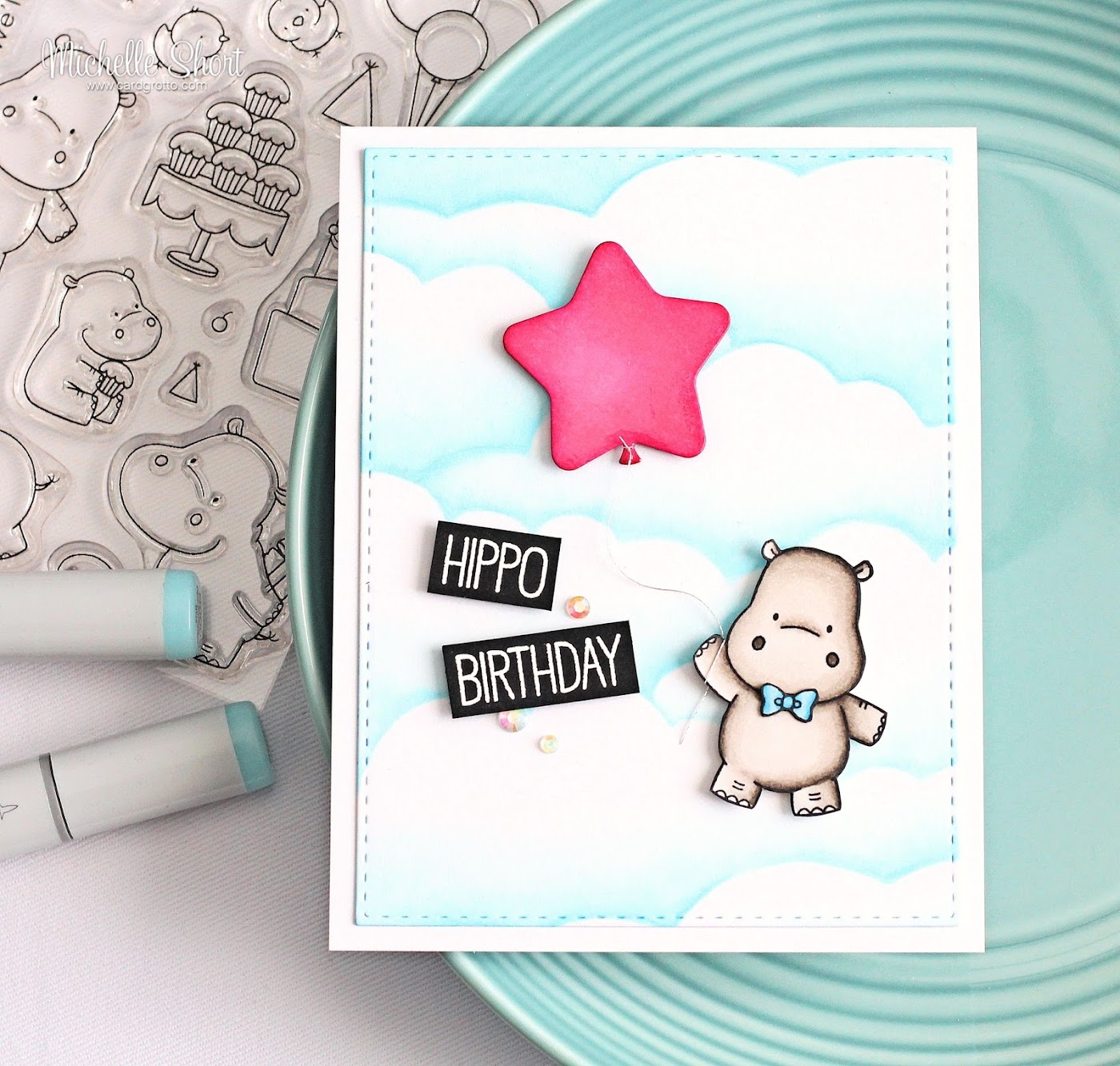 The Card Grotto: Hippo Birthday