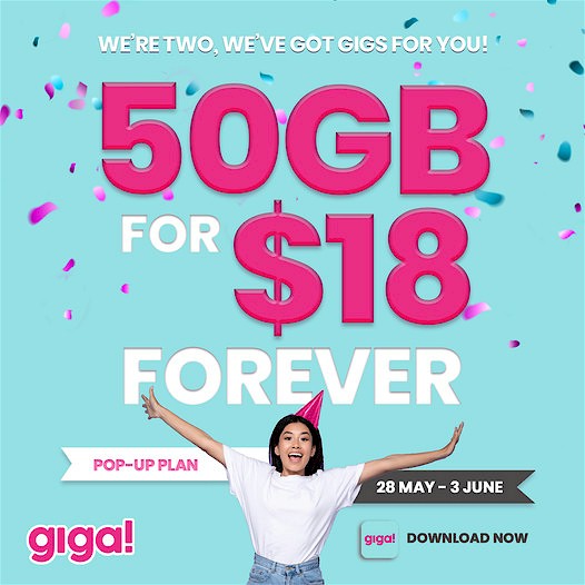 All Singapore Deals: GIGA Offering 50GB Data, 300 Mins, 300 SMS At $18 ...