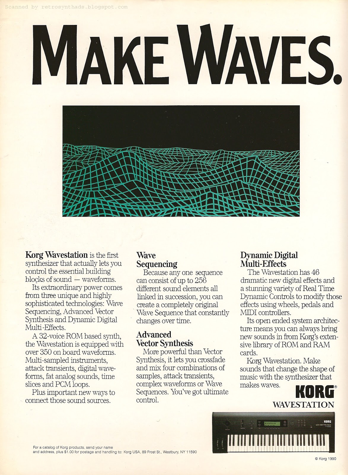 MATRIXSYNTH: 1990 Korg Wavestation Ad