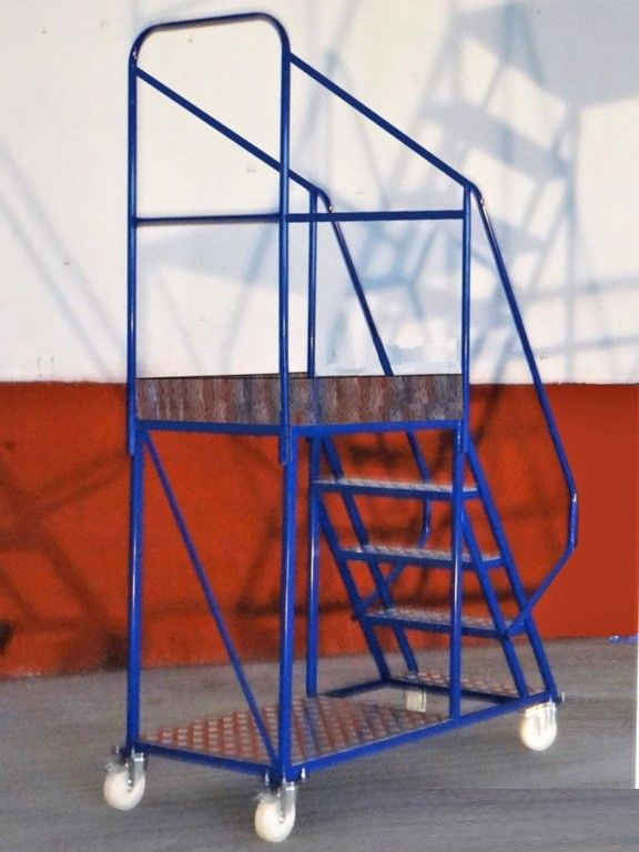 Platforma din otel, la 60 grade, mobila, cu blocarea pe roata, tip PO ...