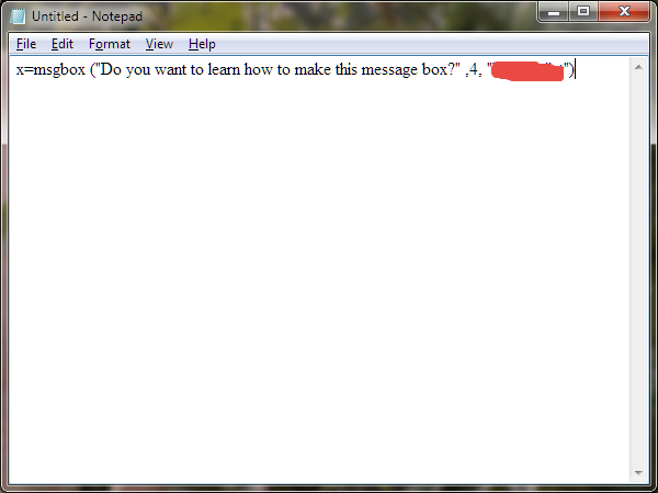Cách tạo message box đơn giản bằng Notepad