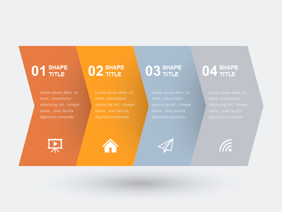 Horizontal Process Normal PowerPoint Template - PowerPoint Free