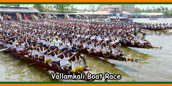 Fascinating Vallamkali boat race of Kerala - a part of Onam festival