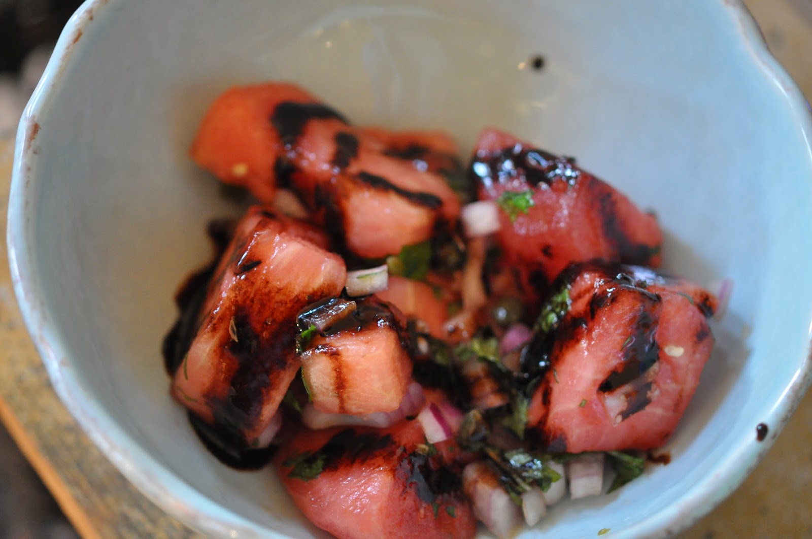 Life of a Wise Wife : Watermelon Salad with Balsamic Reduction