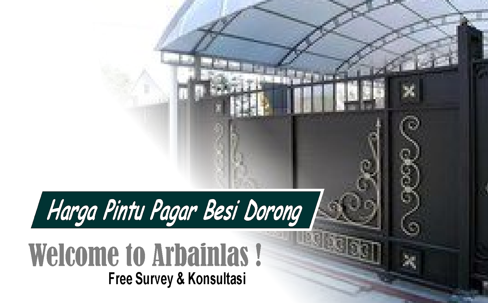 Harga pintu pagar besi dorong minimalis dan tempa - Bengkel las ...