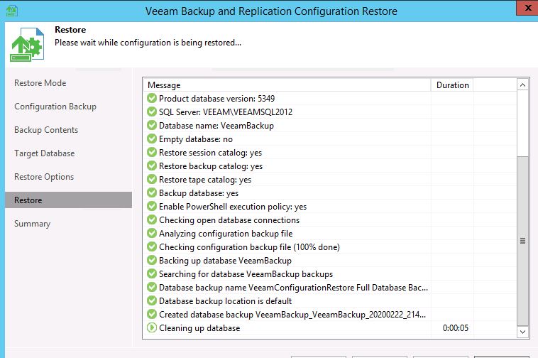 Remote Infrastructure Management: Veeam Configuration Backup Restore
