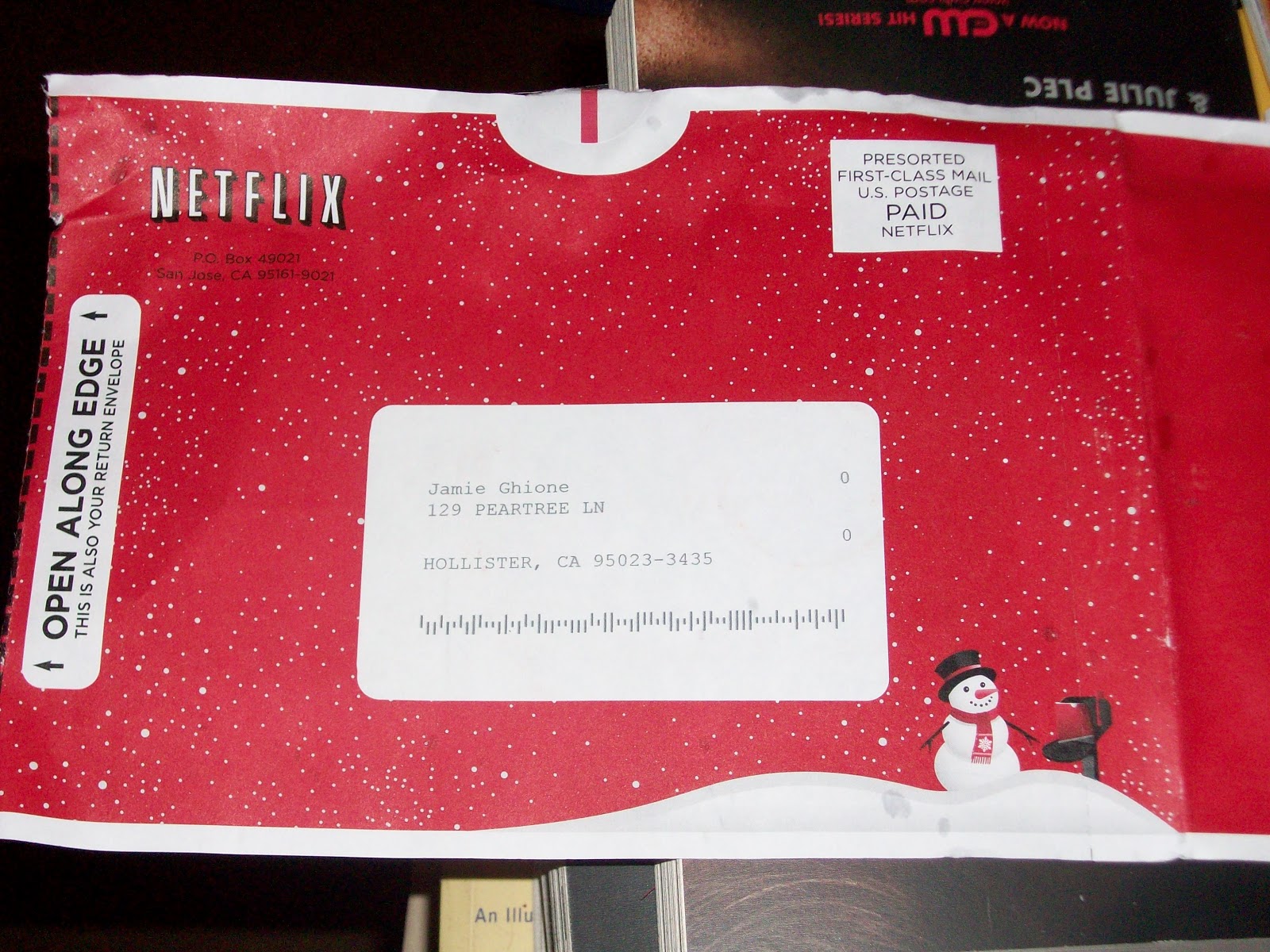Whatever I Think Of!: Netflix Christmas Envelopes