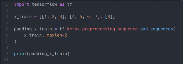 tensorflow tf.keras.preprocessing.sequence.pad_sequences():산을 붉게 물들이는 꽃