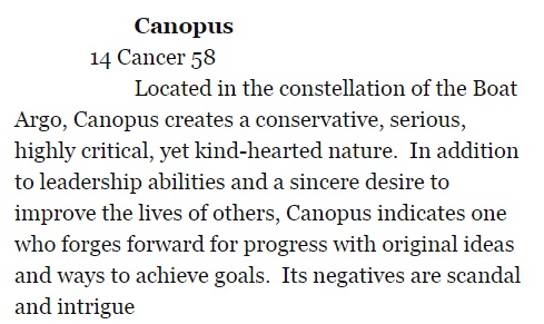 Canopus | Fixed Stars