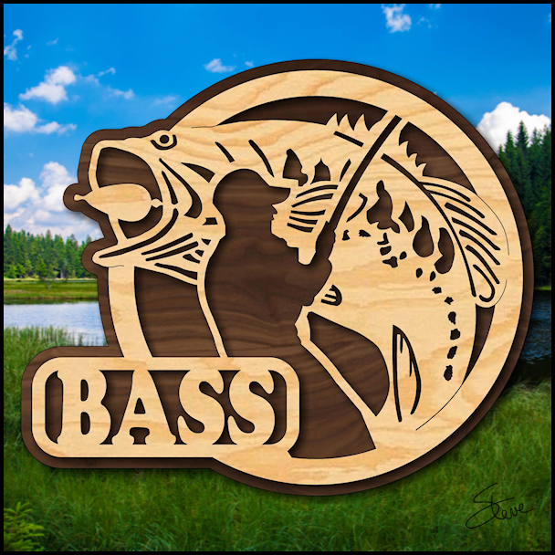 Scrollsaw Workshop: Bass fishing Plaque Scroll Saw Pattern.
