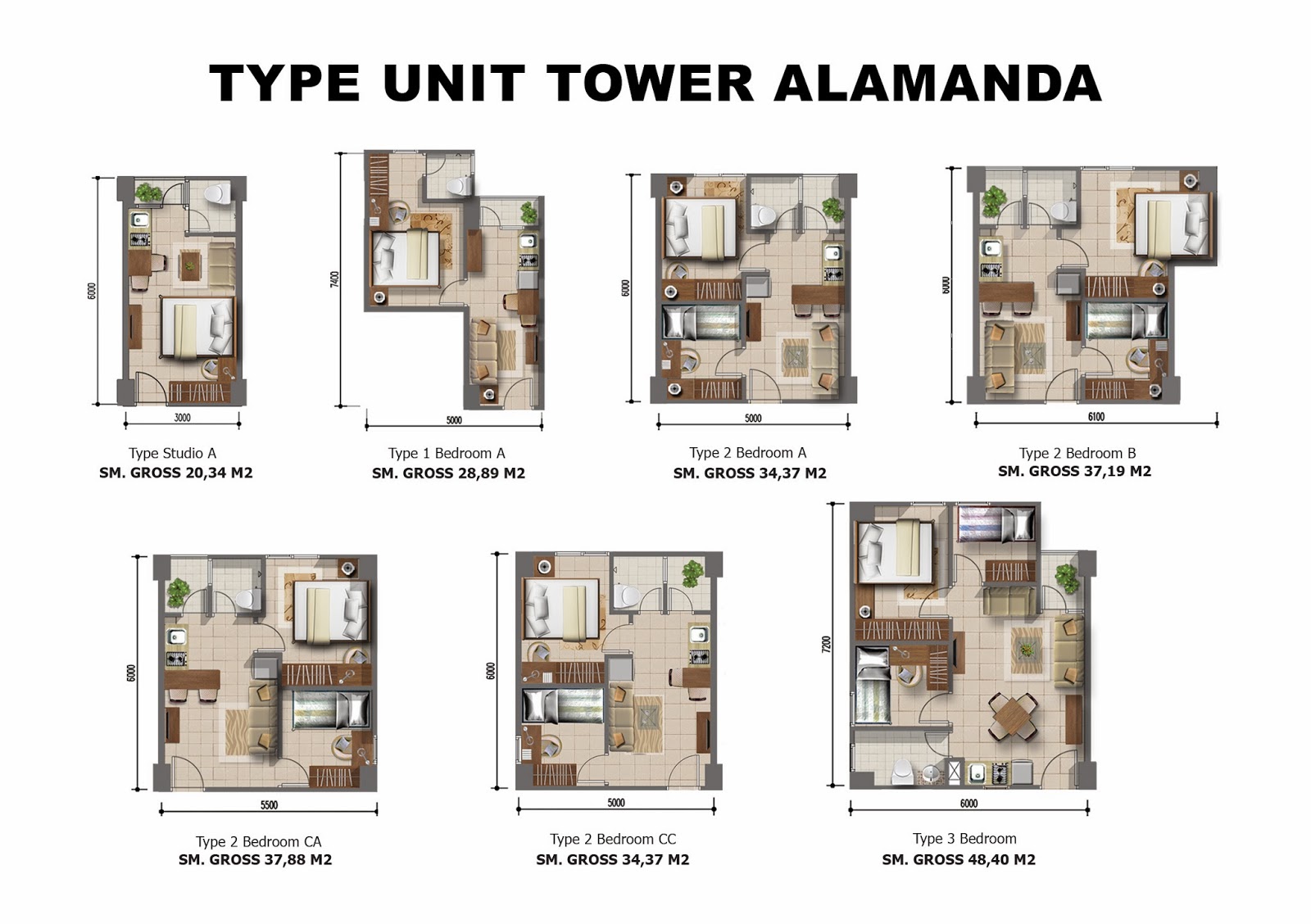 Bassura City: DENAH LANTAI TOWER ALAMANDA