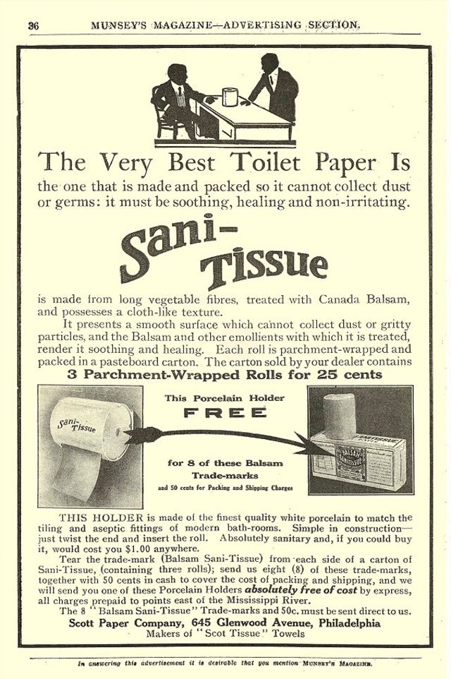 Vintage Toilet Paper Ads From the Early 20th Century ~ Vintage Everyday