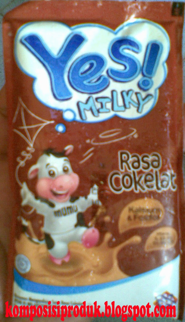 Susu Yes Milky Rasa Cokelat 80 ml - Komposisi Produk