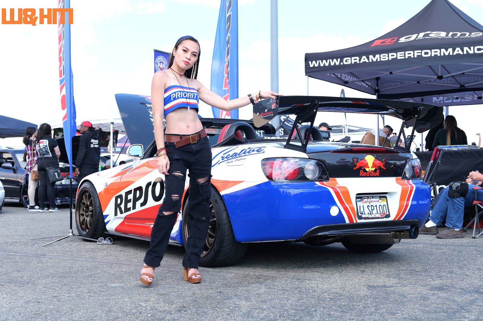 Arnee Mory, working with Racewars Model Lounge company at the 2020 ...