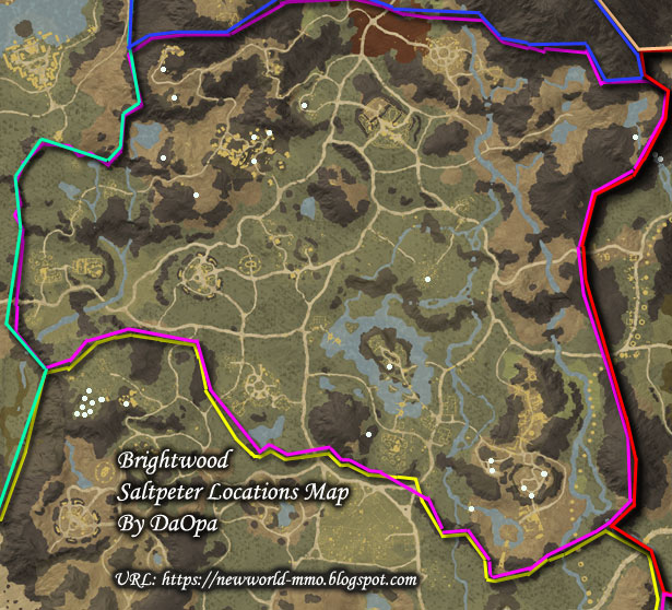 New World: Brightwood saltpeter map